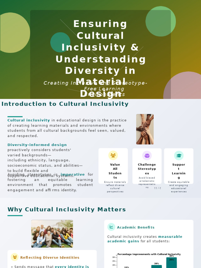 Cultural Inclusivity in Education Design | PDF | Human Communication ...
