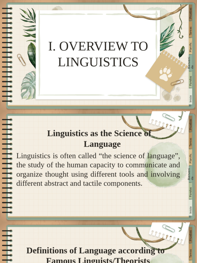 Ling1 - Overview of Introduction To Lingu | PDF | Linguistics | Phonology