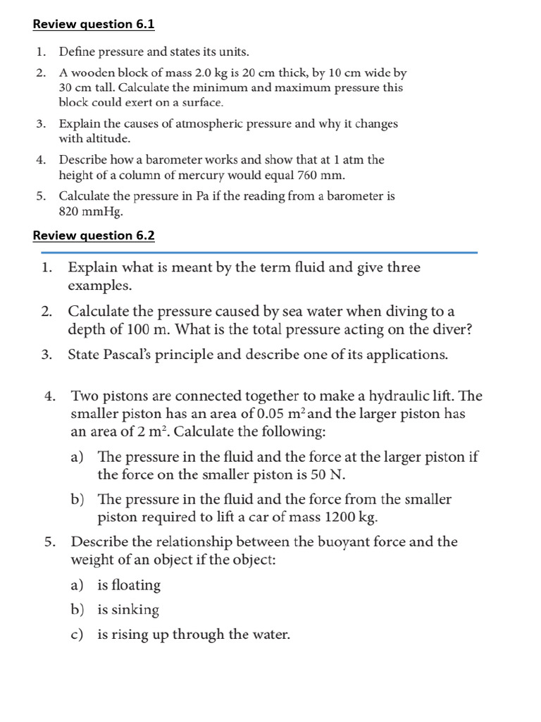 Physics Grade 10 Unit 6 Exercise 6.1-End | PDF