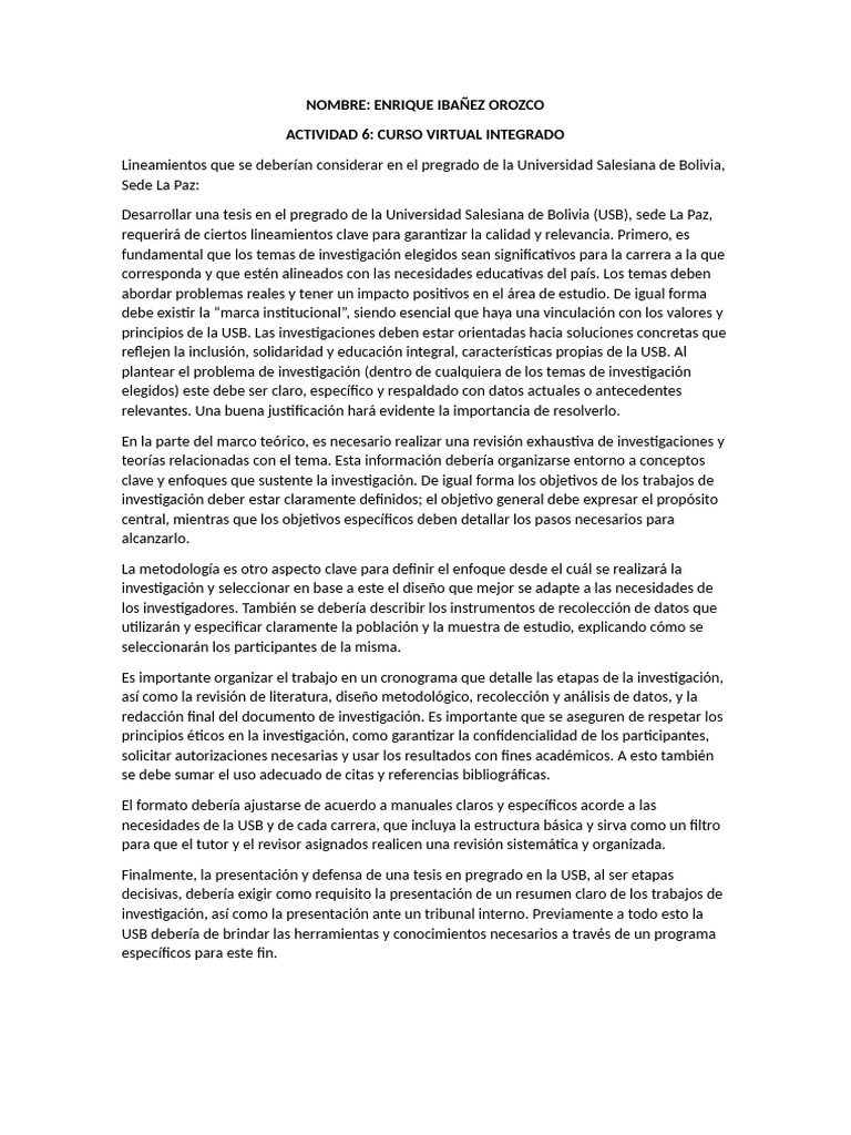 Curso - Actividad 6 | PDF