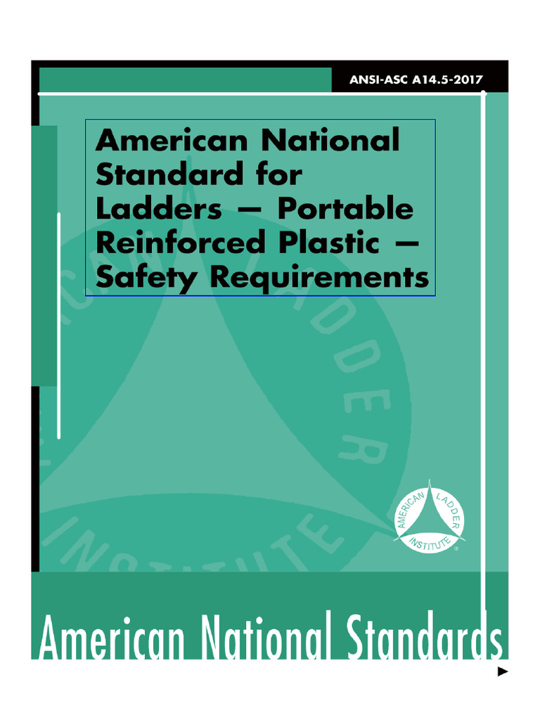 ANSI A14.5-2017 American National Standard For Ladders - Portable ...
