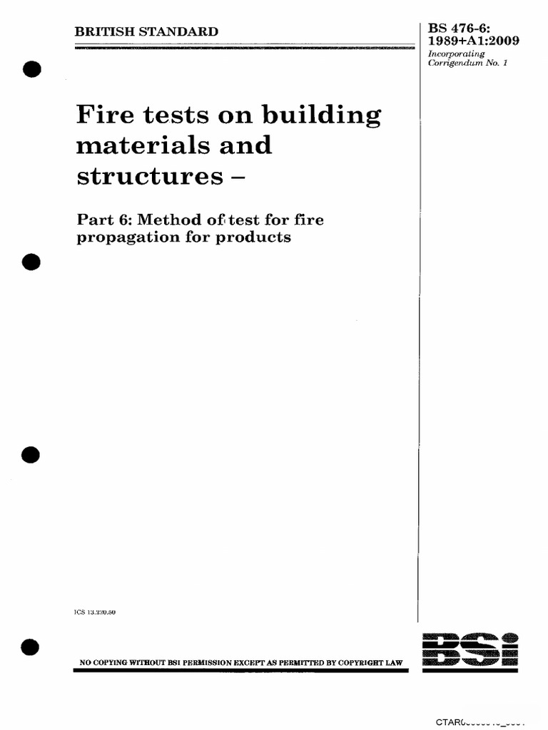 BS 476-6-1989+A1-2009 Fire Tests On Building Materials and Structures ...