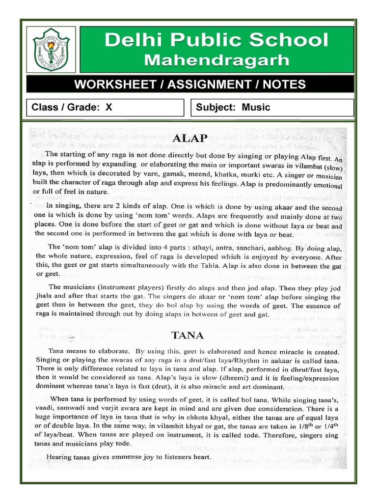 Alap, Tana, Meend, Kan | PDF