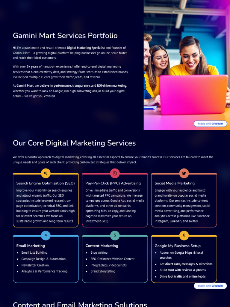 Gamini Mart Digital Marketing Portfolio | PDF | Digital Marketing ...