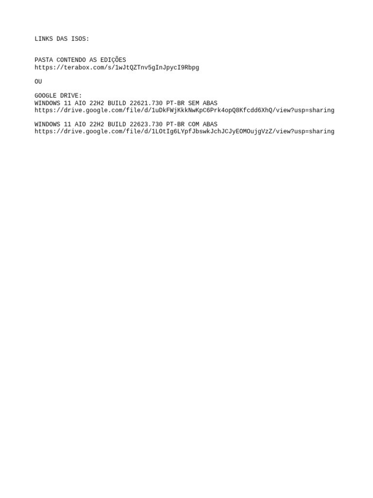 Windows 11 AIO ISOs Download Links | PDF