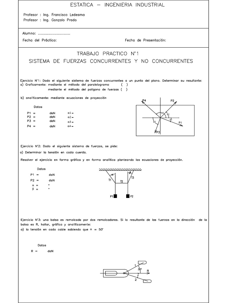 TPN°1 - Estatica 2024 | PDF