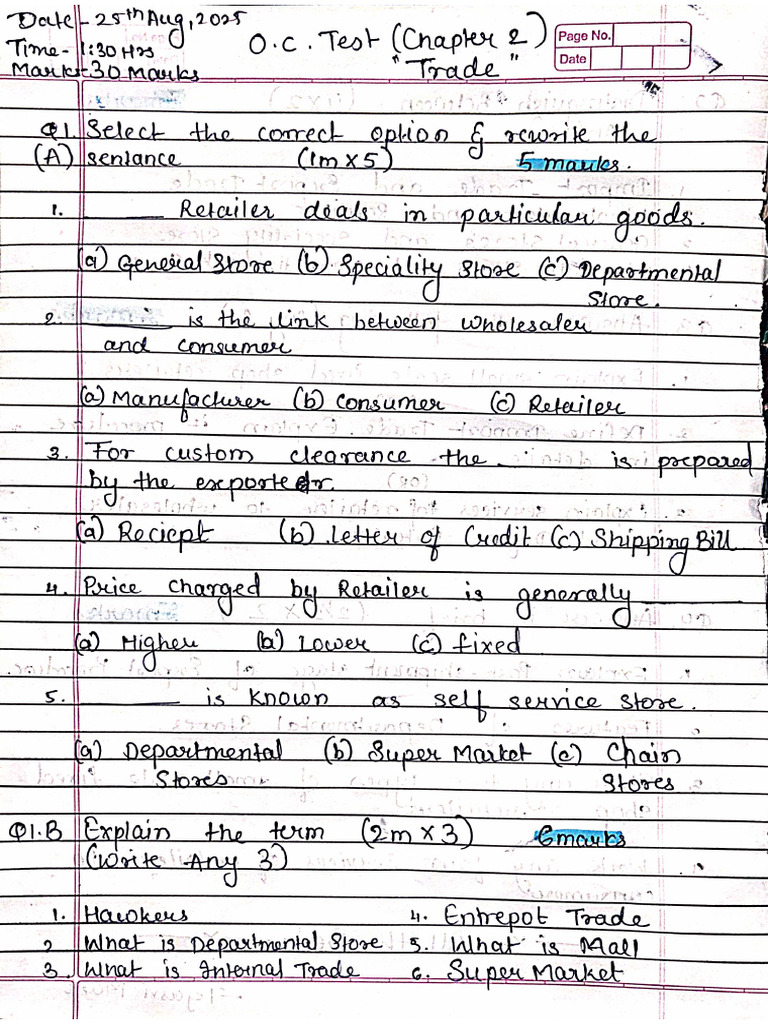 11 STD OC Chapter 2 | PDF
