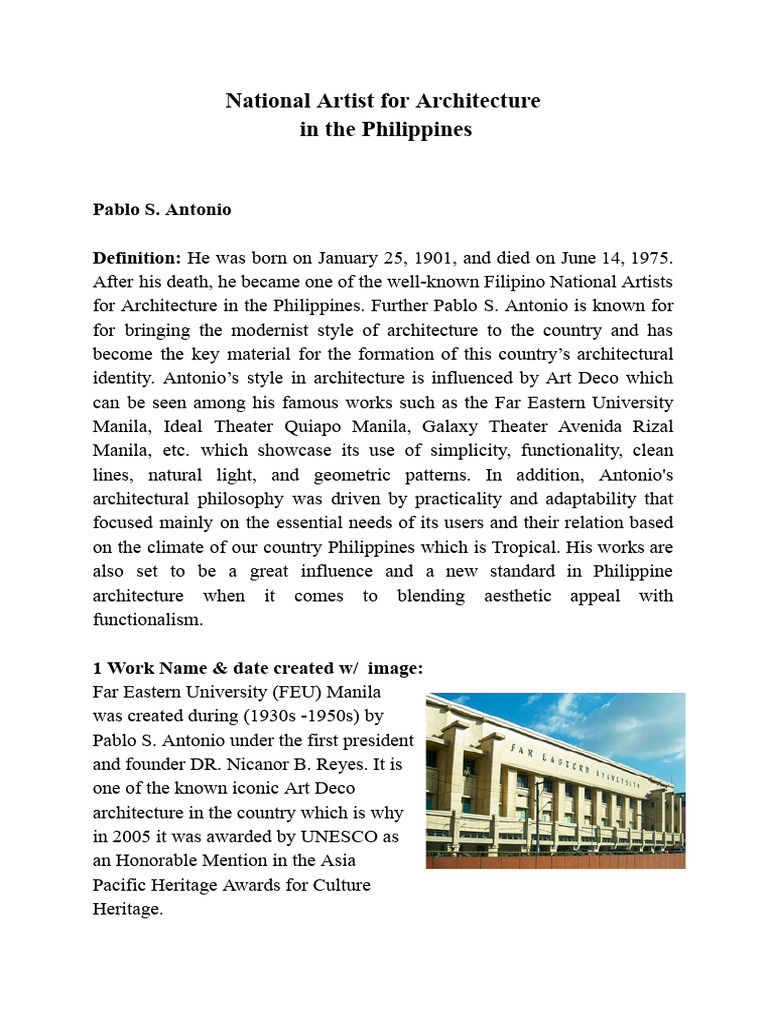 National Artist For Architecture - History of Architecture 4 | PDF