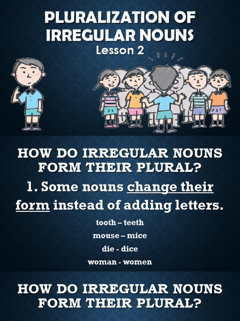 Irregular Nouns: Pluralization Rules | PDF