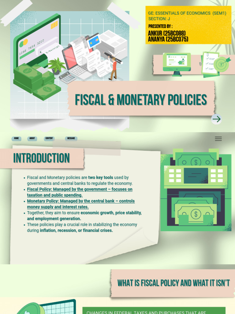 Understanding Fiscal and Monetary Policies | PDF | Fiscal Policy ...