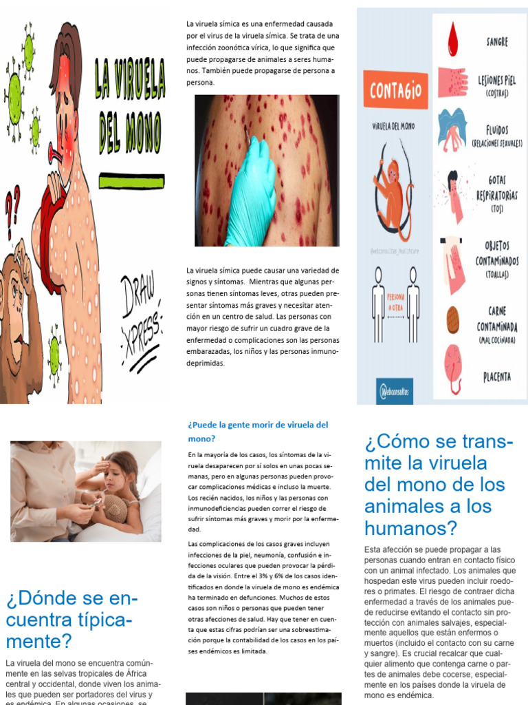 Viruela símica: síntomas y transmisión | PDF | Virus | Viruela