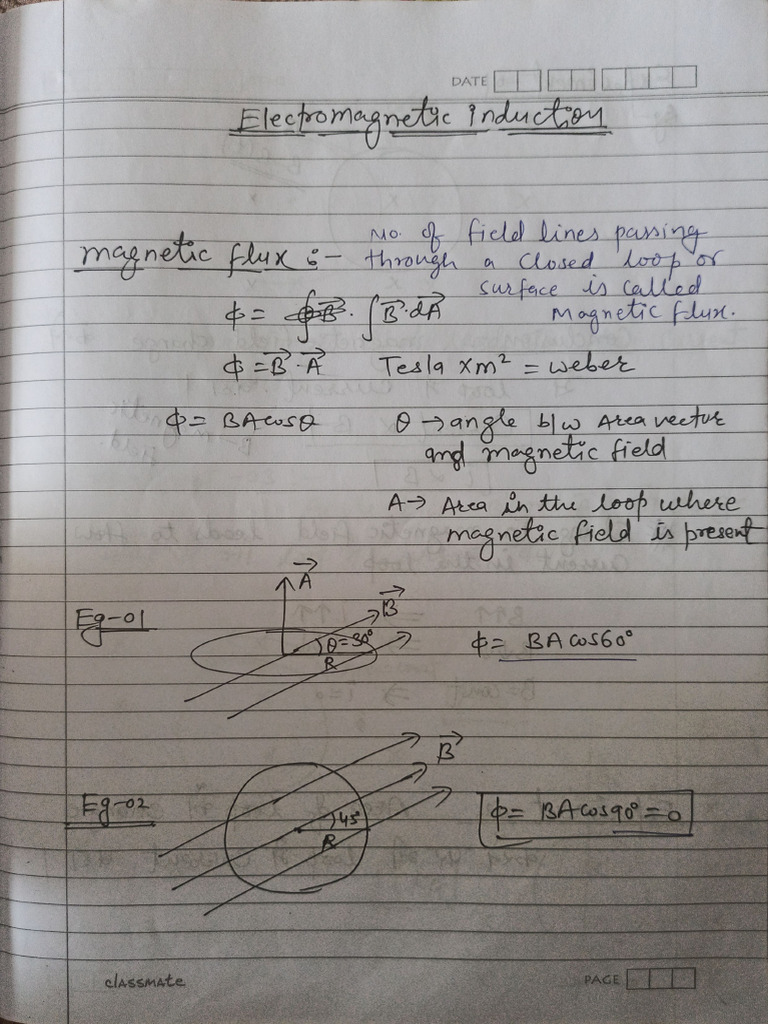 Electromagnetic Induction 12th PHYSICS | PDF