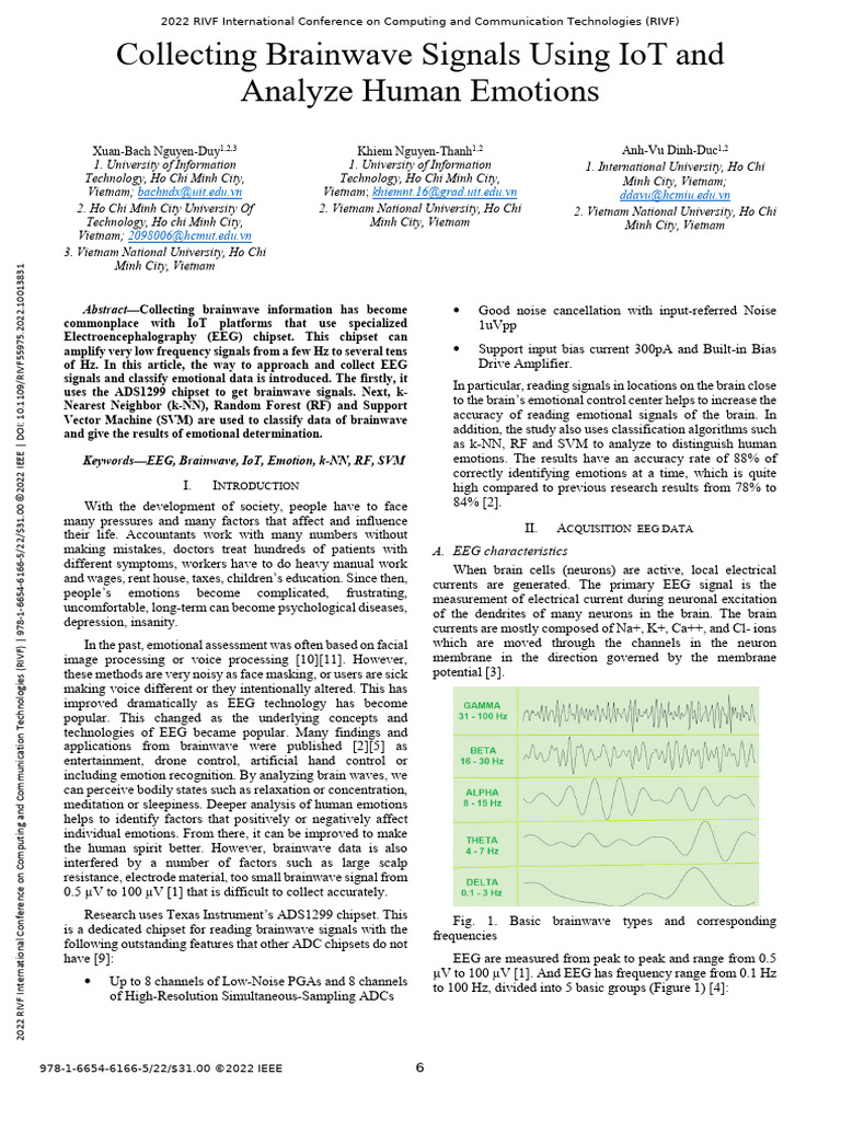Collecting Brainwave Signals Using IoT and Analyze Human Emotions | PDF ...