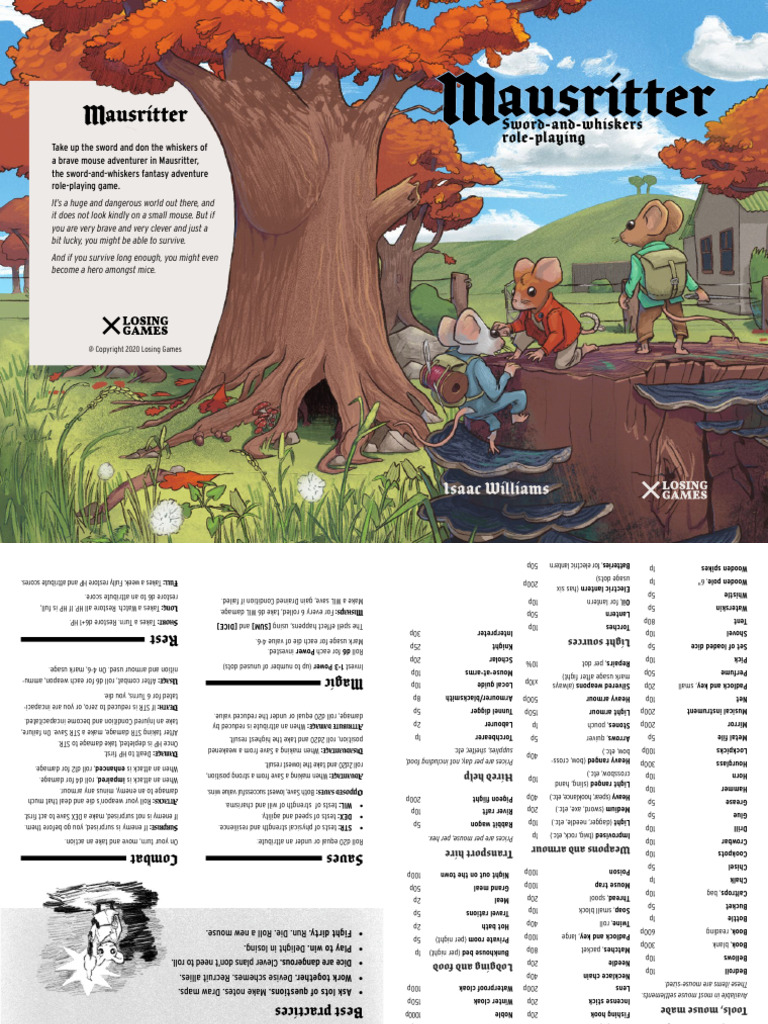 Mausritter Booklet Print - Long Edge | PDF | Mouse