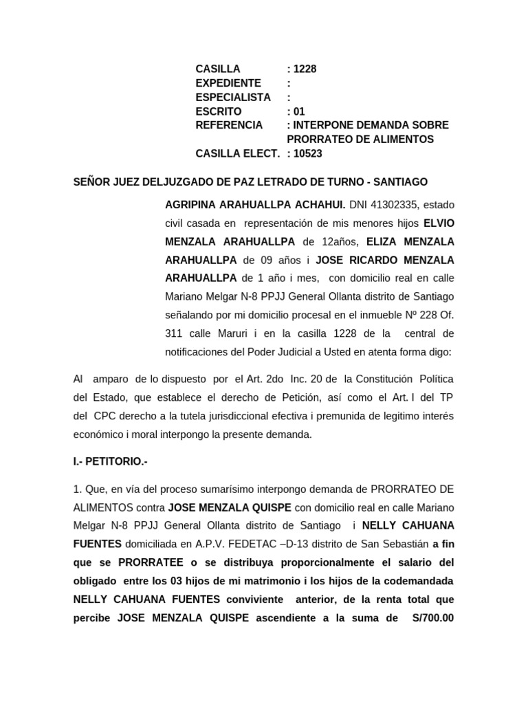 Agripina Prorrateo | PDF | Justicia | Crimen y violencia