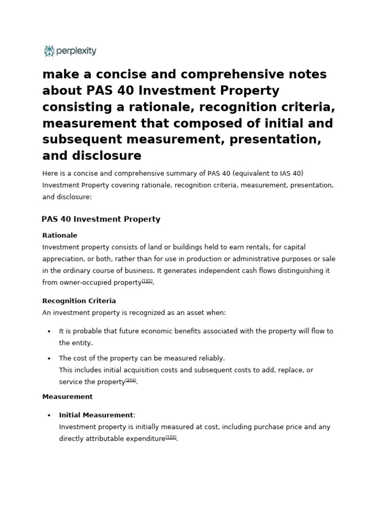 Make A Concise and Comprehensive Notes About PAS 4 | PDF | Fair Value ...