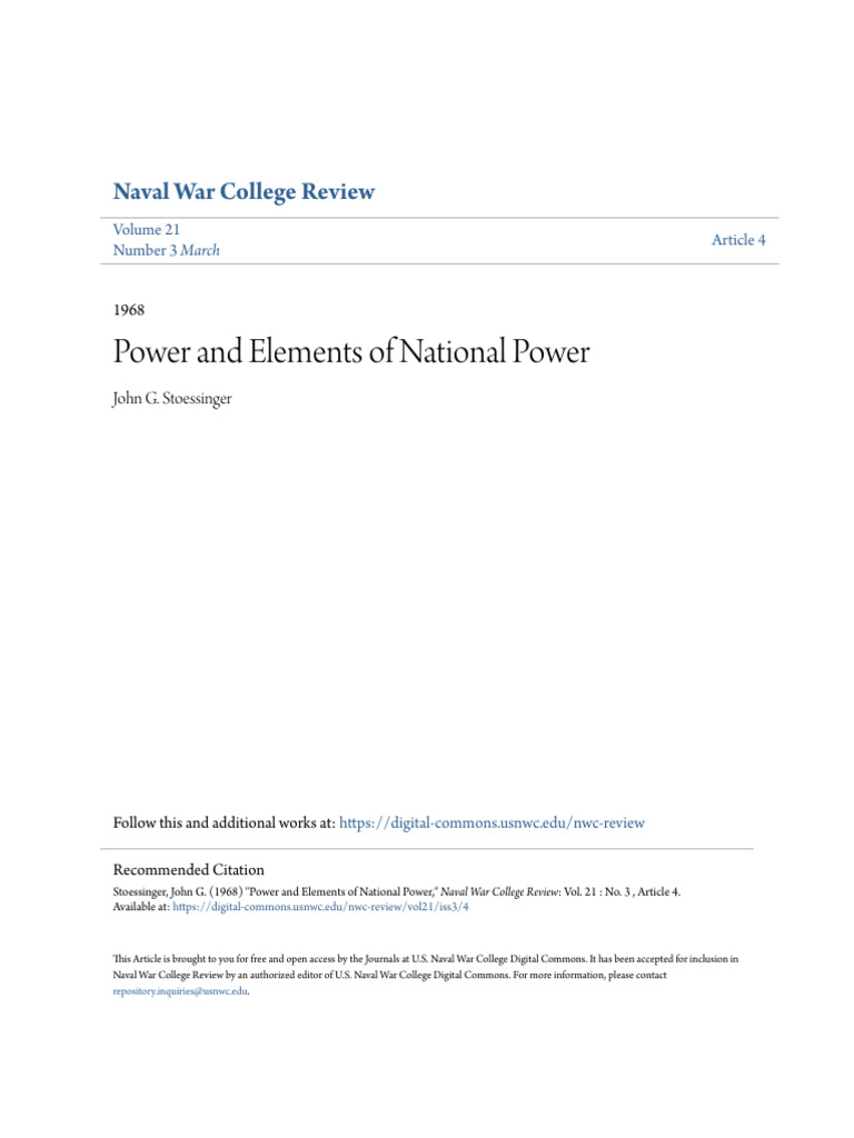 Power and National Power Elements | PDF
