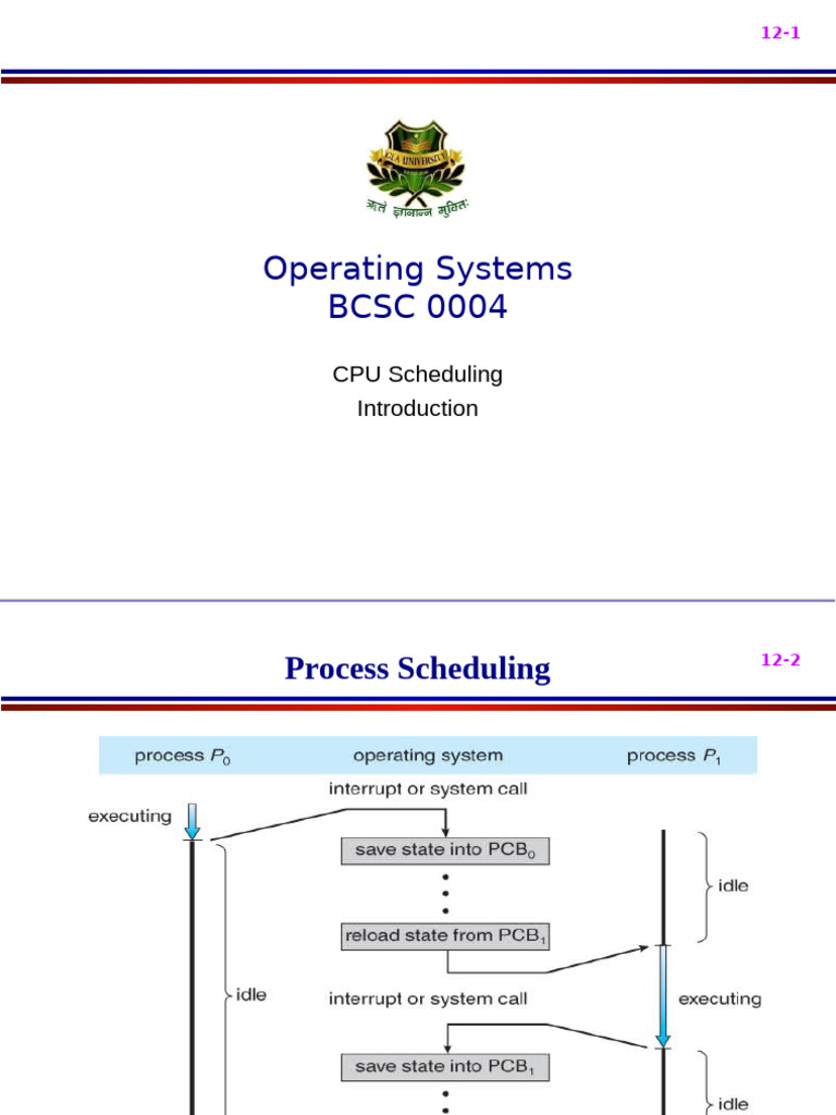 Lecture 6 - CPU SCHEDULING (Introduction) | PDF | Scheduling (Computing) | Process (Computing)