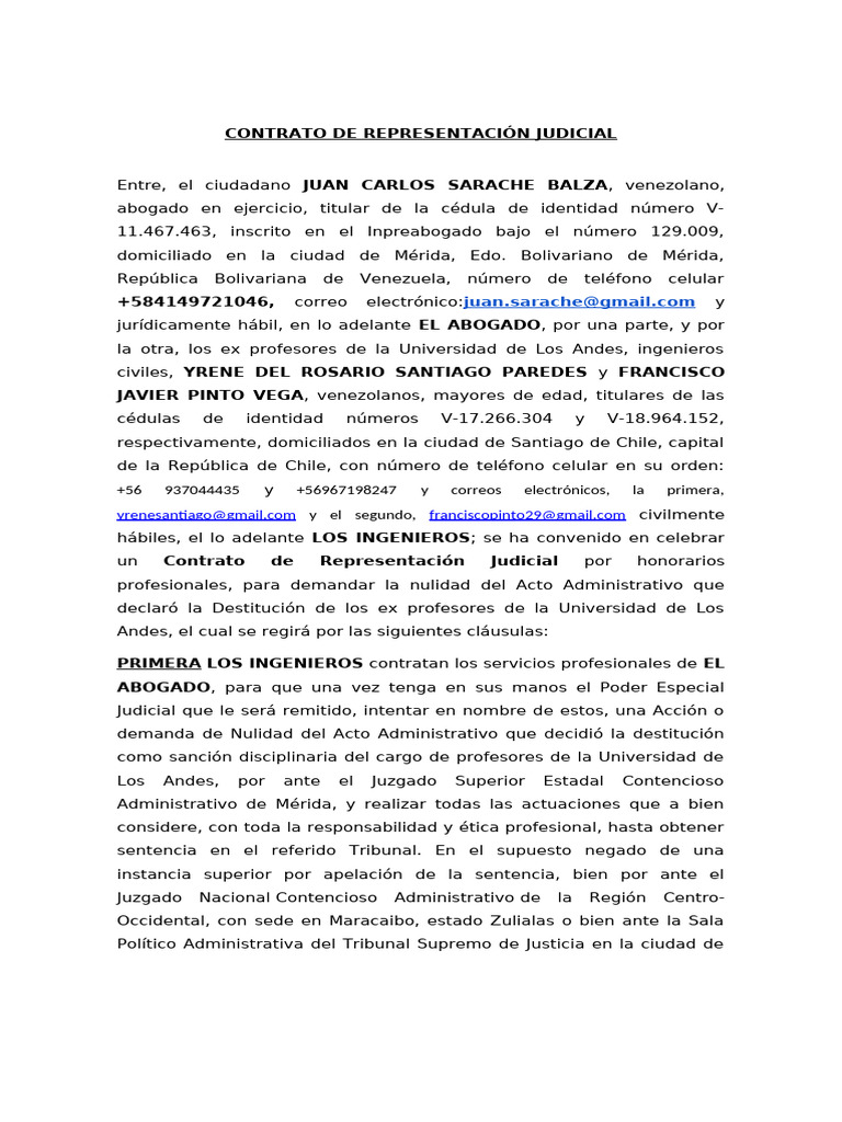 CONTRATO DE REPl JUDICIAL | PDF | Justicia | Crimen y violencia