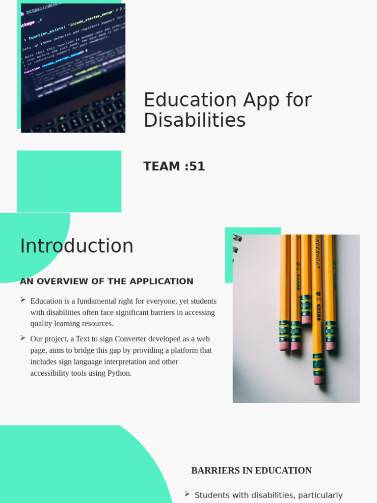 Education App For Disabilities Hackare | PDF | Usability | Accessibility