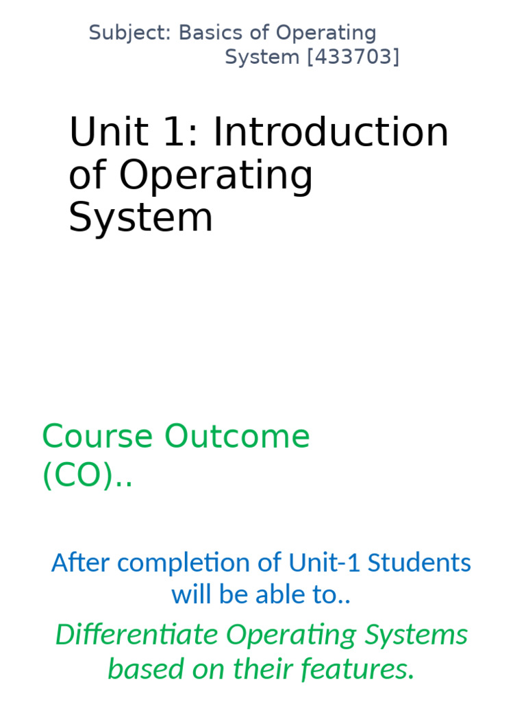 Overview of Operating Systems | PDF | Operating System | Kernel ...