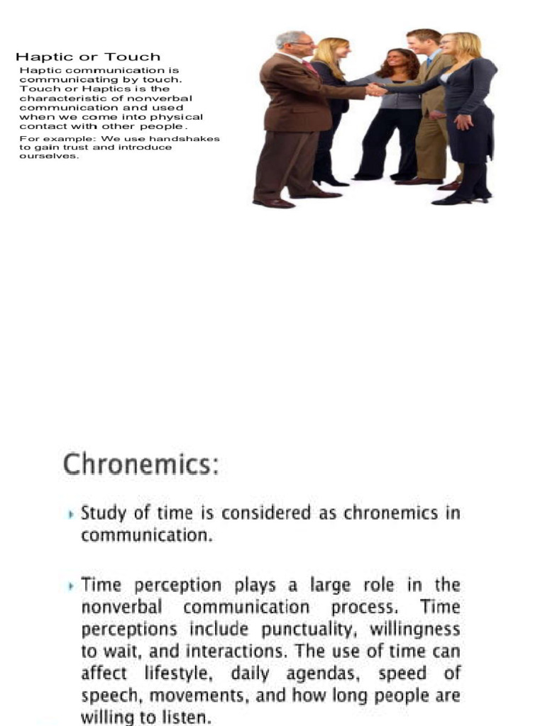 Haptics and Chronemics in Communication | PDF