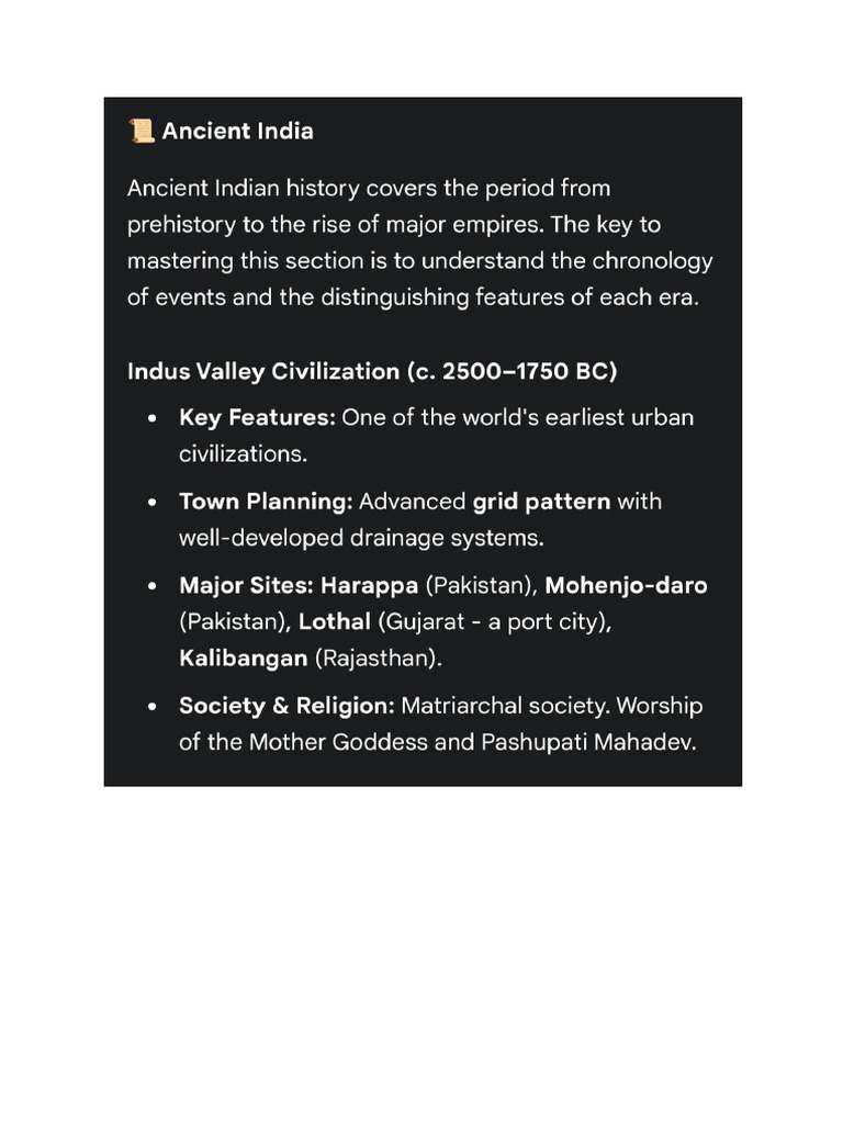 Ancient India and Medieval India (NDA) Notes | PDF