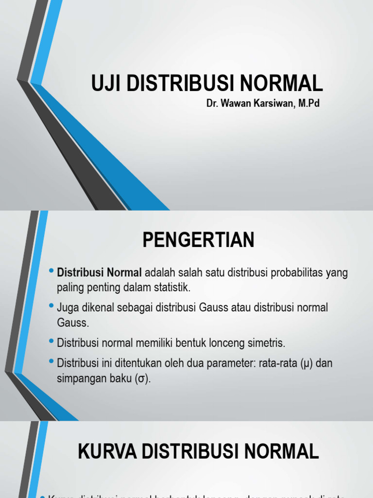 Uji Distribusi Normal dalam Statistik | PDF