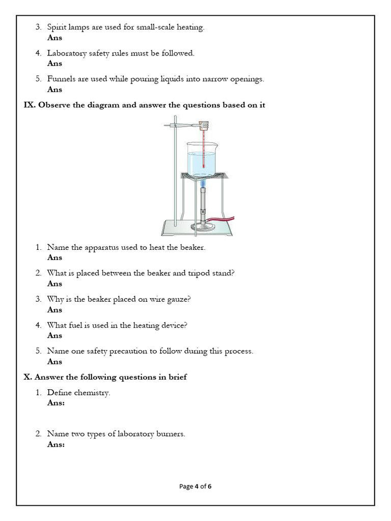 Chemistry Lab Safety and Equipment Guide | PDF | Chemical Compounds ...