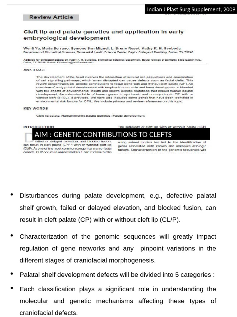Refrence Cleft Genetics | PDF | Biology | Cell Biology