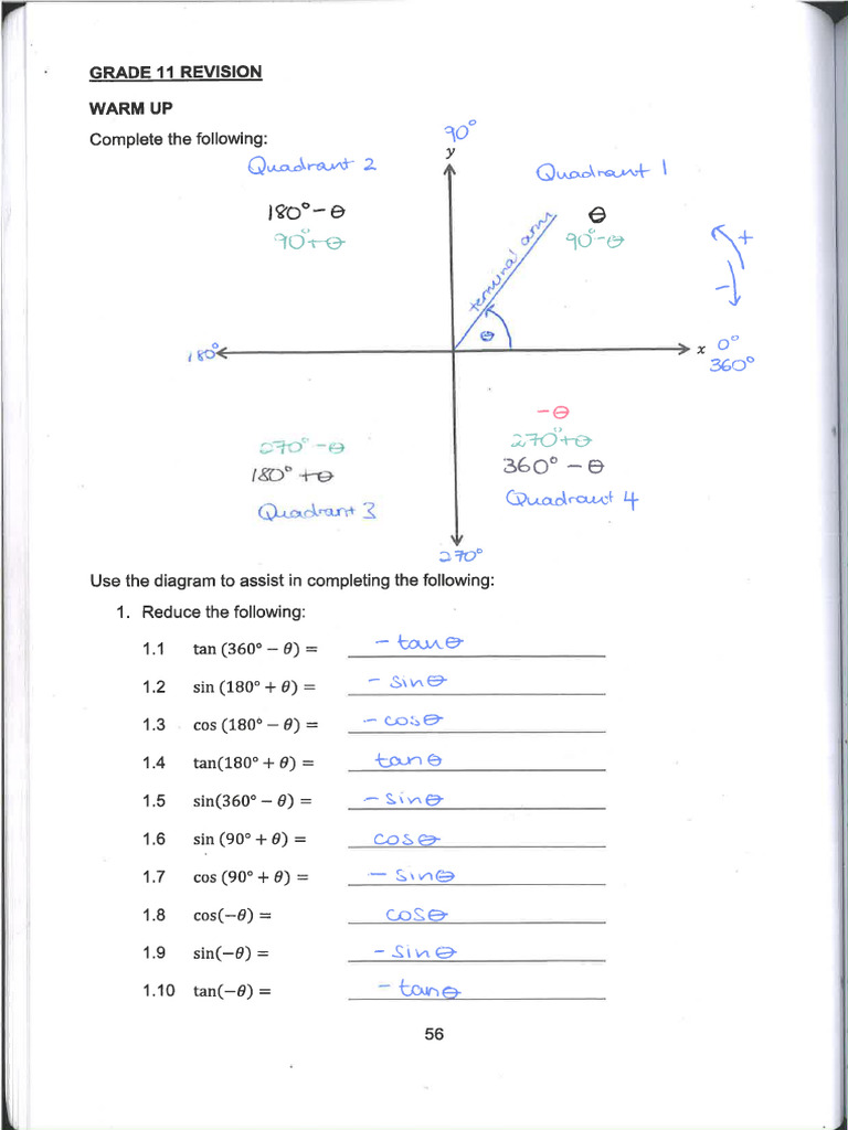GR 12 P2 NWN PG 56-63 Trig GR 11 & Compound Angles | PDF