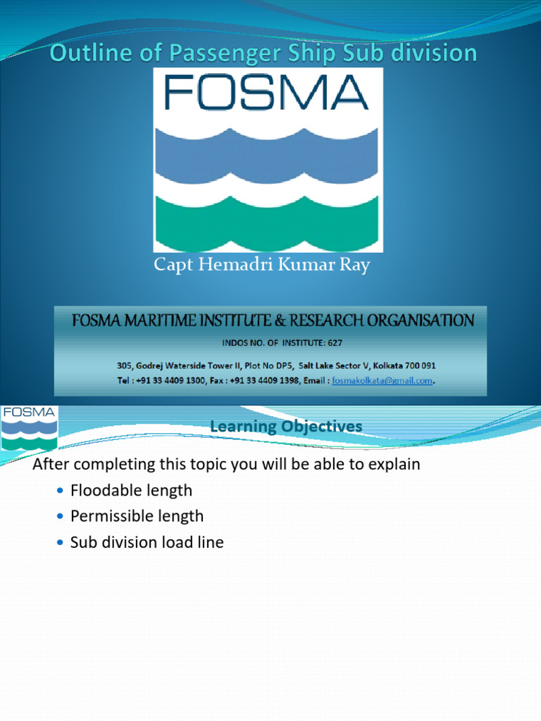 Factor of Subdivision in Ship Design | PDF | Shipping | Watercraft