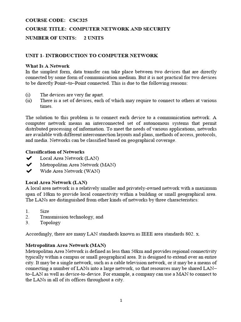 Computer Network Types and Models | PDF | Internet Protocol Suite ...