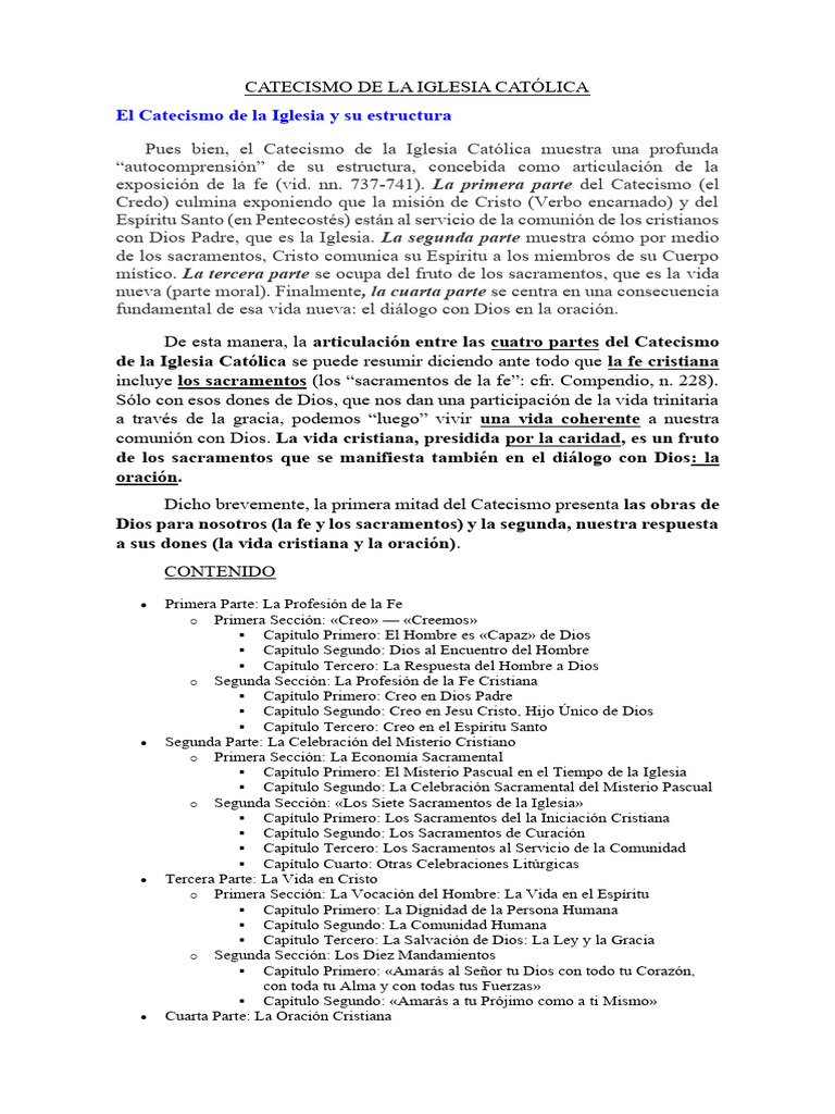 Catecismo de La Iglesia Católica | PDF | Cristo (título) | Iglesia Católica