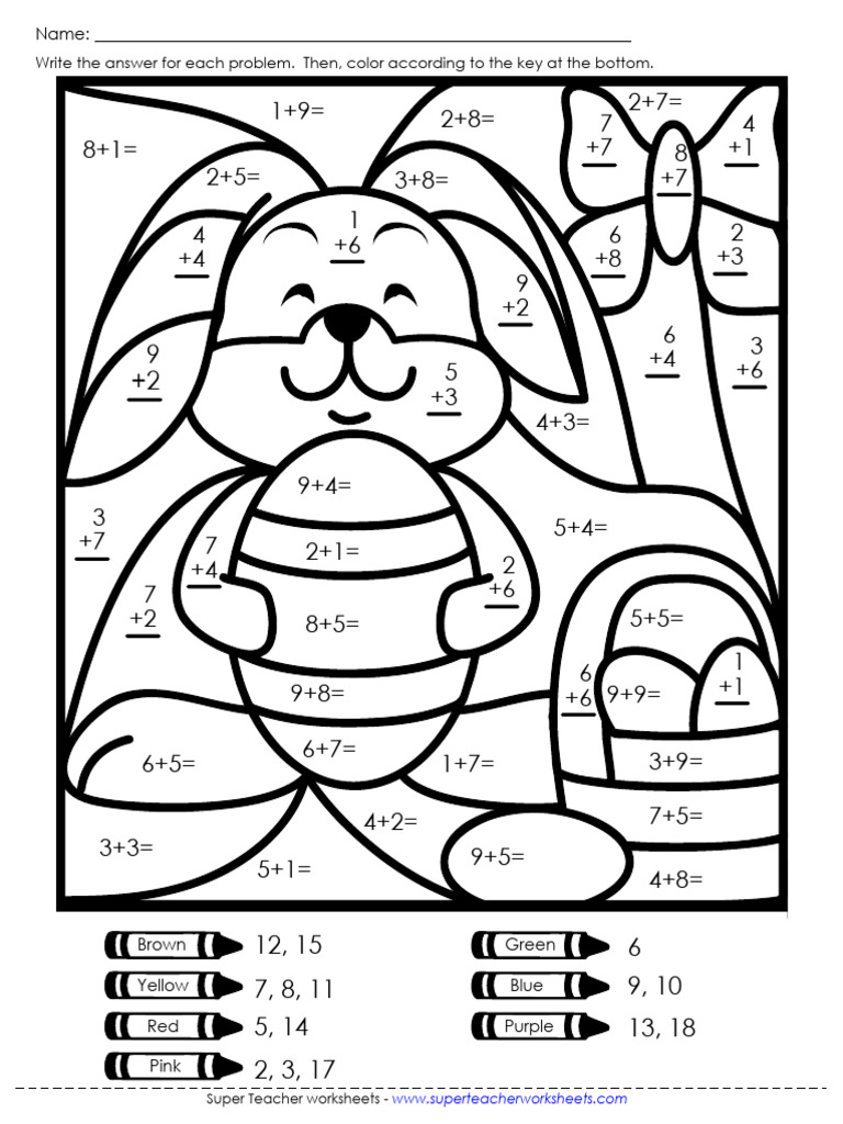 Color-Coded Math Worksheet | PDF | Image Processing | Rainbow