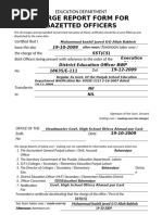 Charge Report Form For Gazzetted Officers | PDF