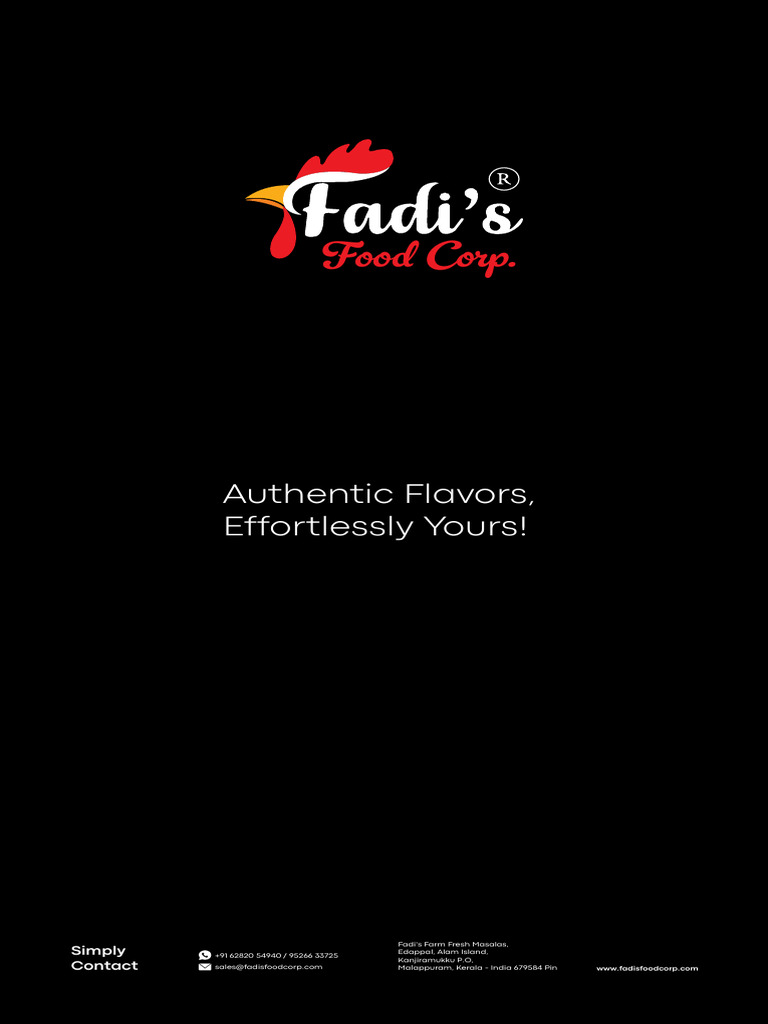 Fadi's Food Corp: Authentic Flavors & Snacks | PDF | Foods | Cuisine
