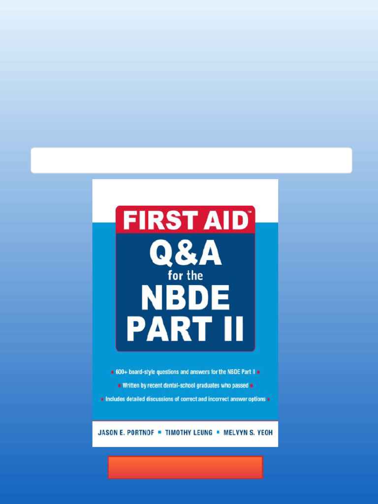 (Ebook PDF) First Aid Q&A For The NBDE Part II (First Aid Series ...