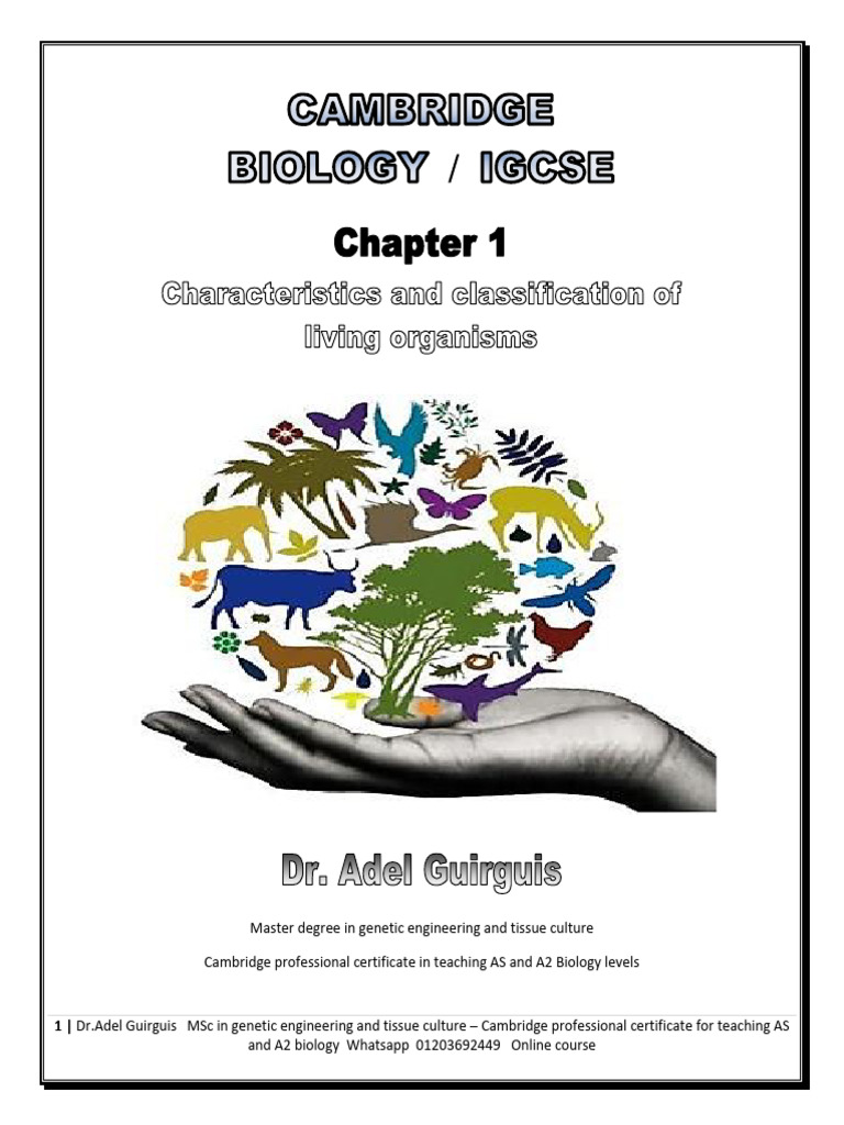 Biology Course: Characteristics of Life | PDF | Cell (Biology) | Biology