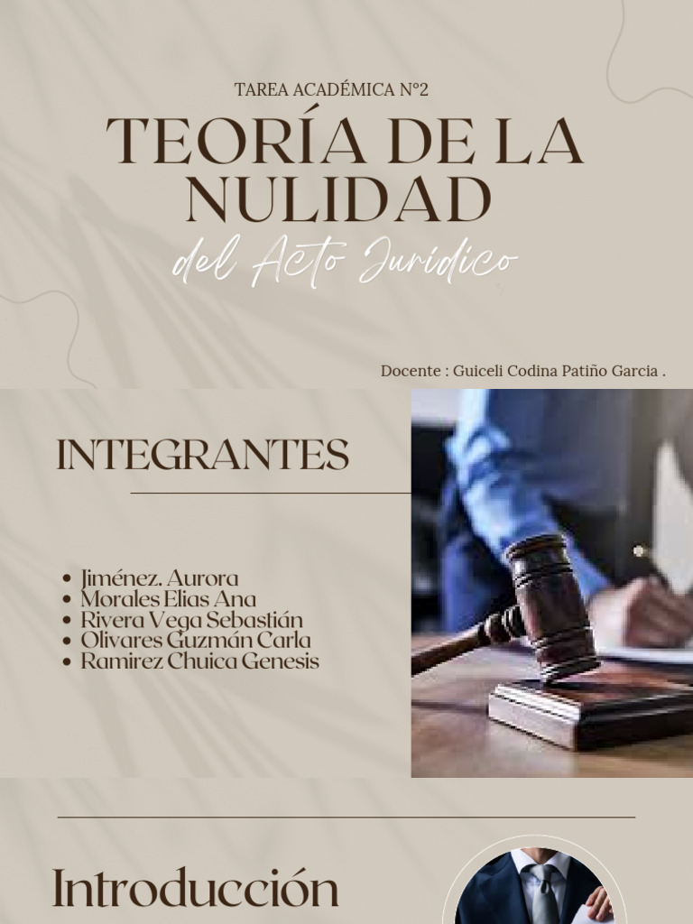 Teoría de la Nulidad en el Acto Jurídico | PDF | Nulo (ley) | Justicia