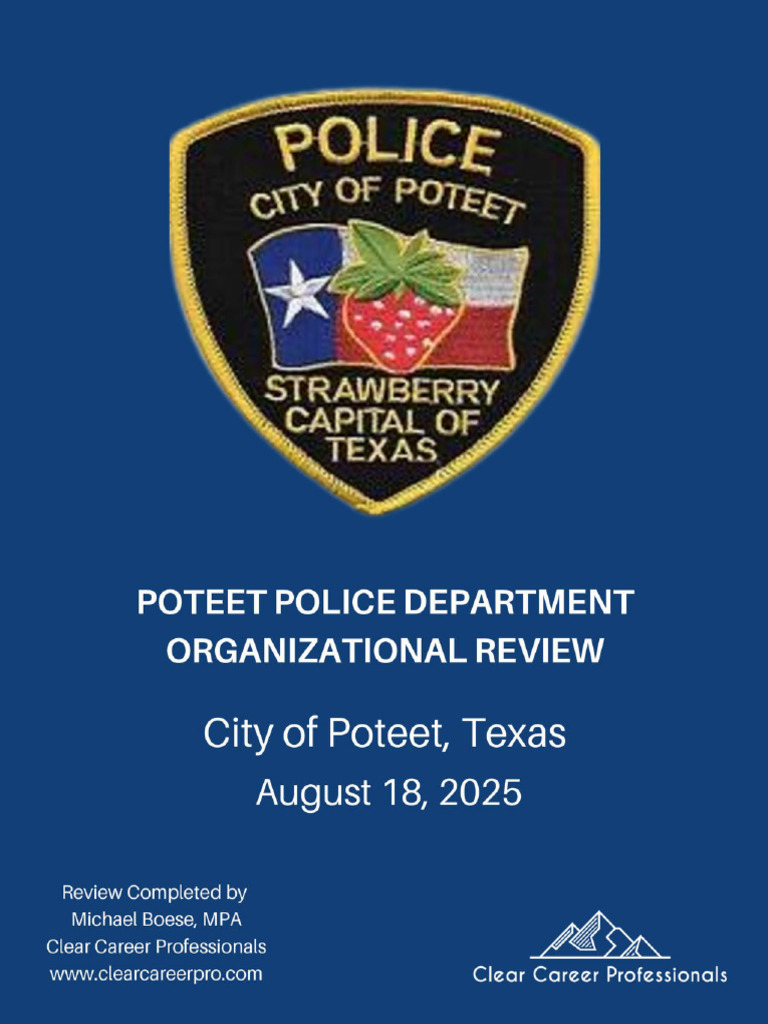Poteet Police Department Organizational Review | PDF