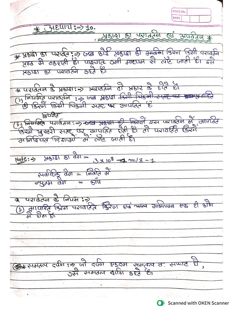Light's Reflection and Refraction | PDF