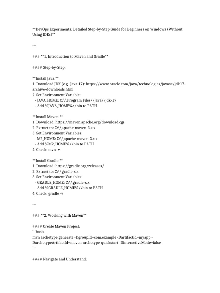 DevOps Experiments Windows Step by Step | PDF | Computing Platforms | Java Platform