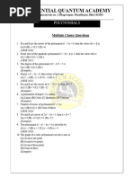 Class 10 Maths Polynomials PYQs | PDF