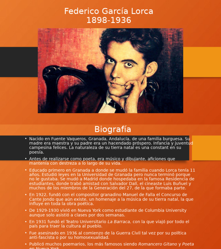 Biografía de Federico García Lorca | PDF