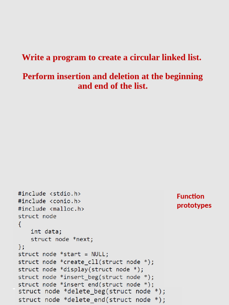 B-Circular Linked List Operations | PDF