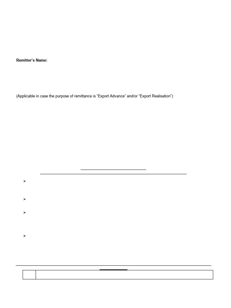 Inward Remittance Declaration Format | PDF | Banks | Economies