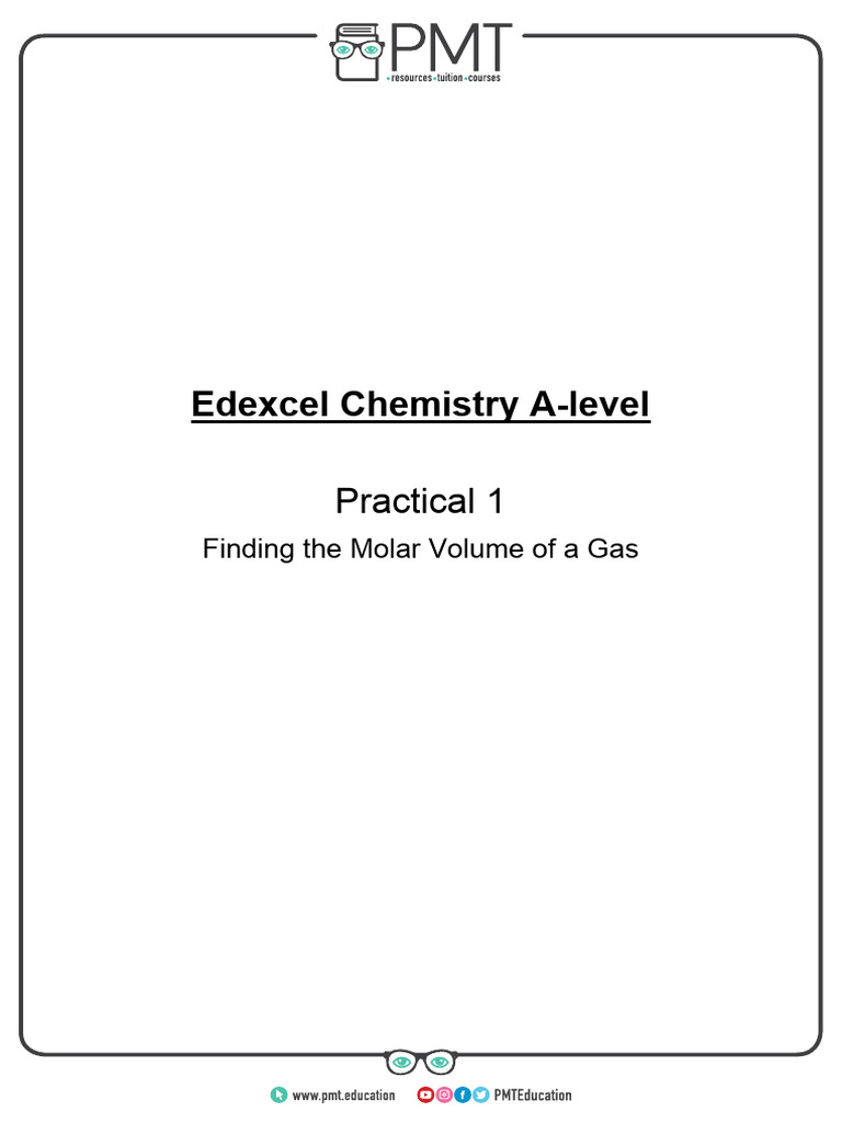 Molar Volume of Gas Experiment Guide | PDF
