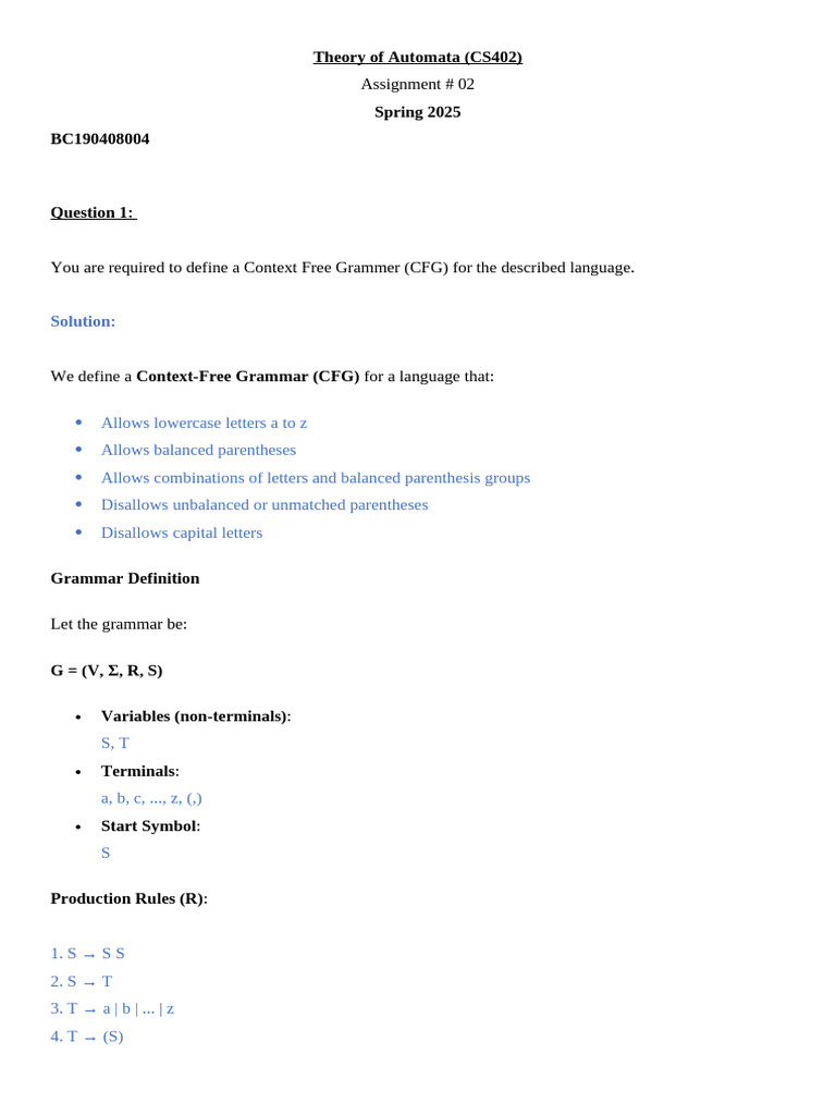 CS402 - 2 - Spring 2025 | PDF