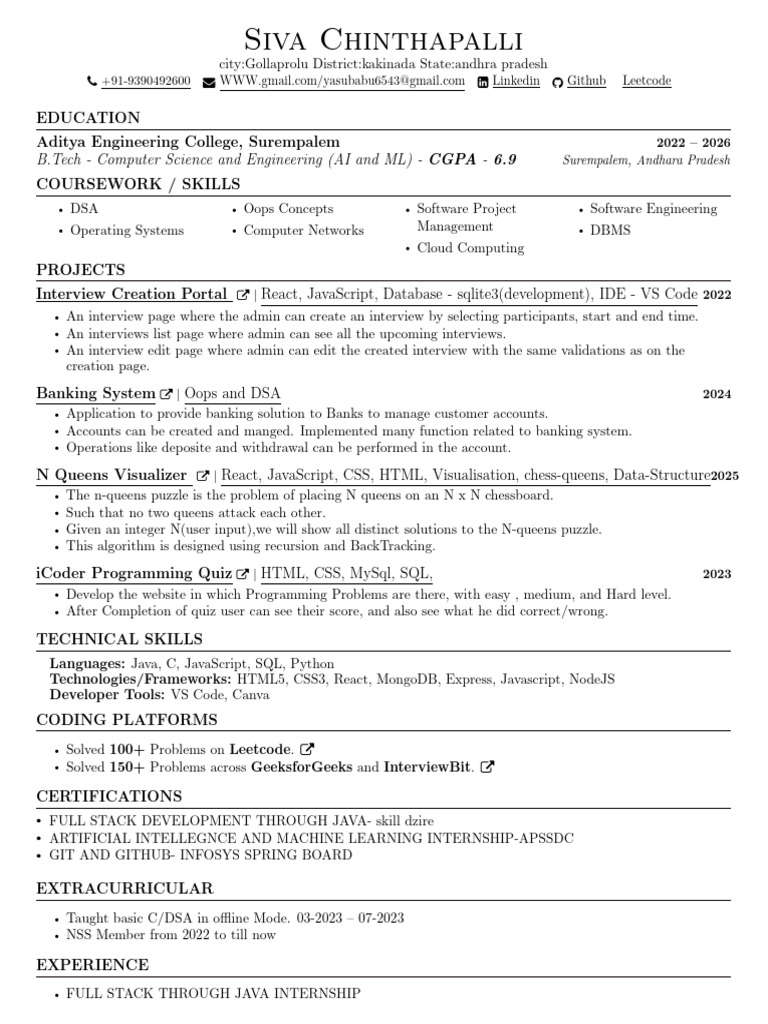 Sivaresume | PDF | Computer Programming | Databases